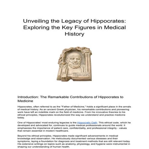 Unveiling the Legacy of Hippocrates_ Exploring the Key Figures in ...