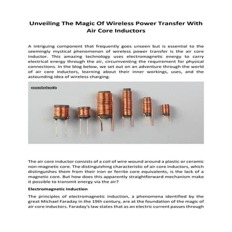 Unveiling The Magic Of Wireless Power Transfer With Air Core Inductors ...