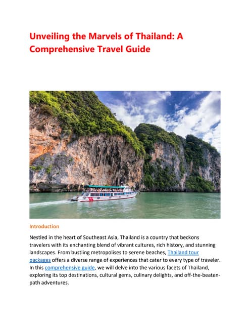 Travel Destination Infographic for travel | PDF