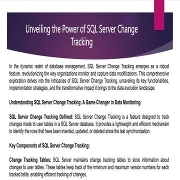 Unveiling the Power of SQL Server Change Tracking.pptx
