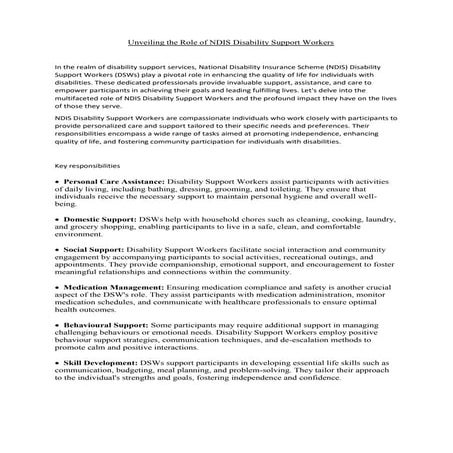 Unveiling the Role of NDIS Disability Support Workers.docx