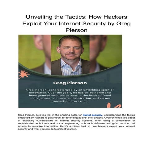 Unveiling the Tactics_ How Hackers Exploit Your Internet Security by ...