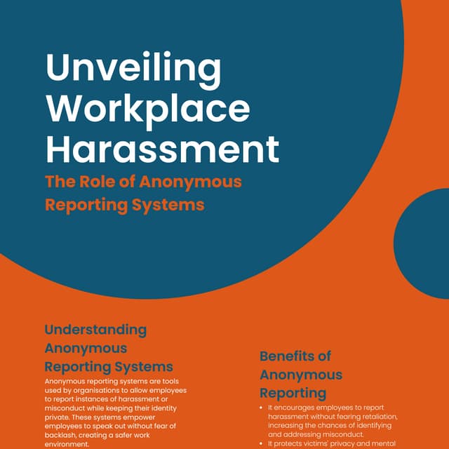 Unveiling Workplace Harassment - The Role of Anonymous Reporting ...