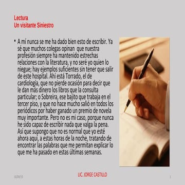 Un visitante siniestro | PPT