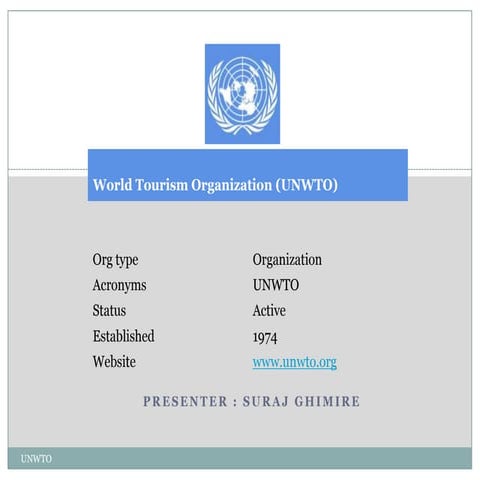 About UNWTO | PPTX