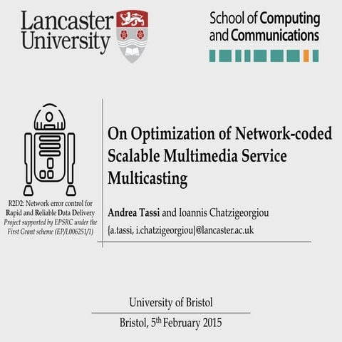 On Optimization Of Network Coded Scalable Multimedia Service Multicasting Ppt