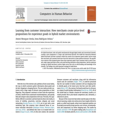 Learning from customer interaction: how merchants create price-level ...