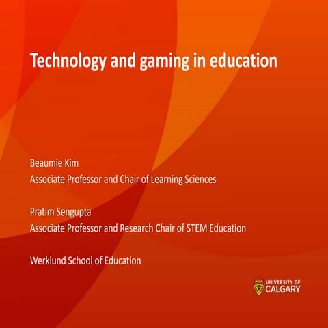 Technology and gaming in education | PPTX