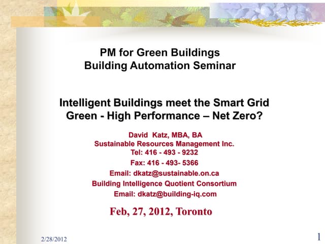 Intelligent Building Management Systems | PDF