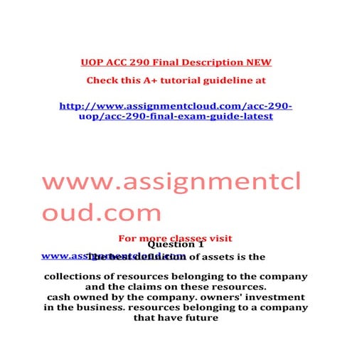 Uop acc-290-final-description-new | PDF