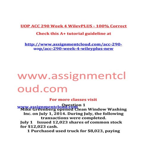 Uop acc-290-week-2-e3 | PPT