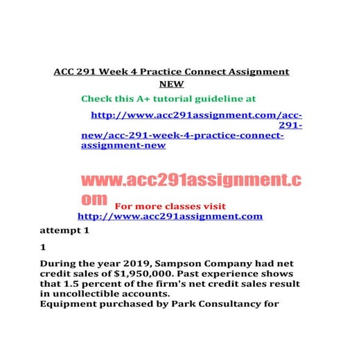 Uop acc-291-week-4-practice-connect-assignment-new | PDF