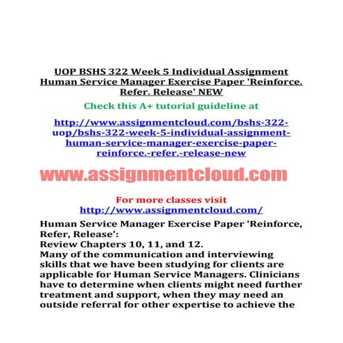 Uop bshs-322-week-5-individual-assignment-human-service-manager ...