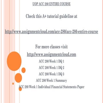 Uop acc 280 entire course | PPT
