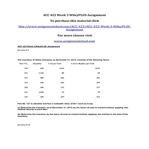 Uop acc-422-week-4-wiley plus-assignment | PPT