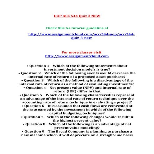Uop acc 544 quiz 3 new | PDF