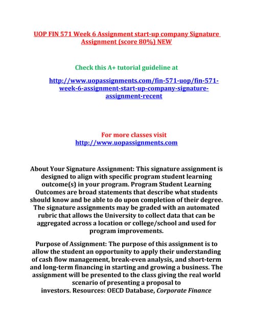 FIN 571 Individual Signature Assignment | PDF