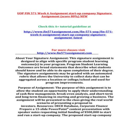 FIN 571 Individual Signature Assignment | PDF