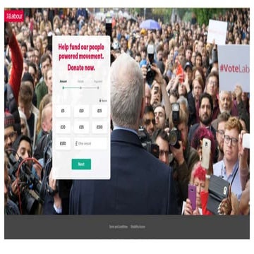 Labour vs conservative landing pages | PPTX