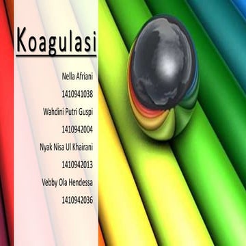 UNIT PROSES - KOAGULASI | PPTX