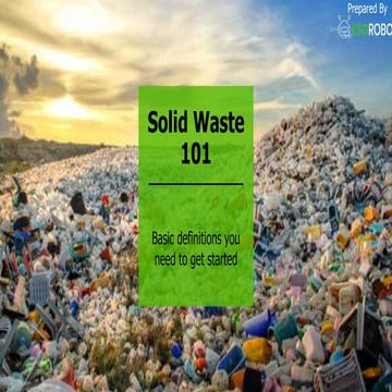 Solid Waste Management - Definitions | PPTX