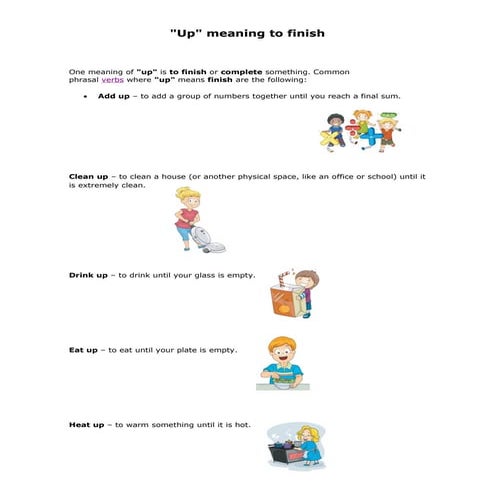 Phrasal Verbs with UP, Part 1 | PPTX