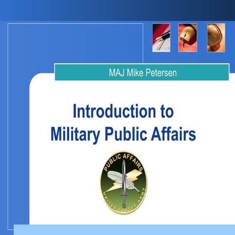 UPAR 2017 02 Intro to Military Public Affairs | PPT