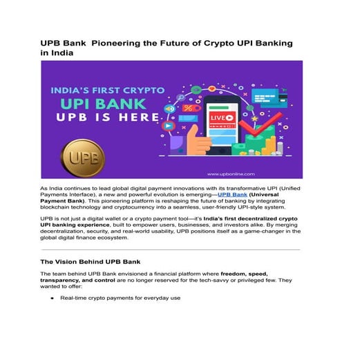 UPB Bank Pioneering the Future of Crypto UPI Banking in India.pdf
