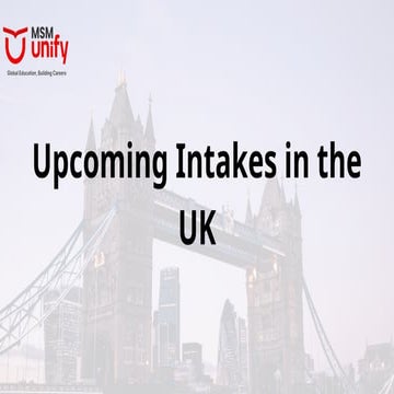 Upcoming Intakes UK: A Comprehensive Guide to Application Deadlines | PPTX