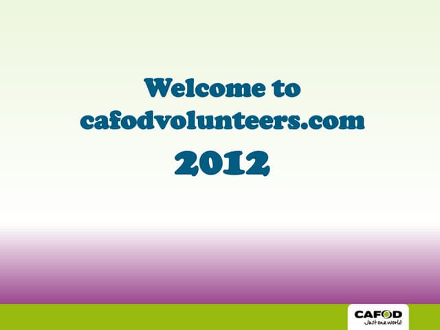 What is CAFOD | PPT