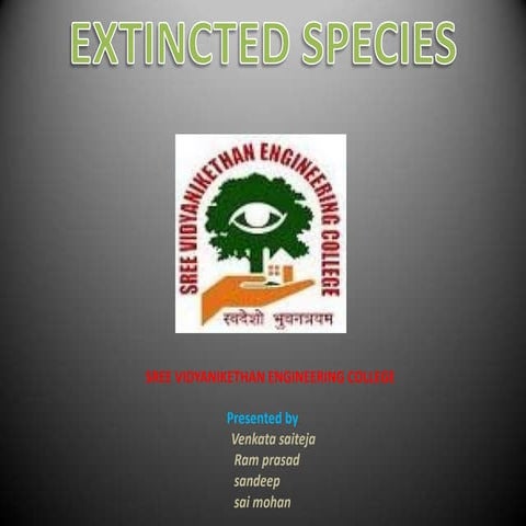 Extincted species | PPT