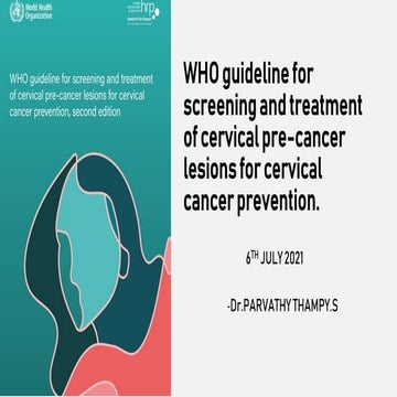 Update on screening and treatment of Cervical cancer | PPTX