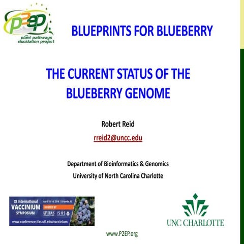Update on the assembly and annotation of the blueberry genome