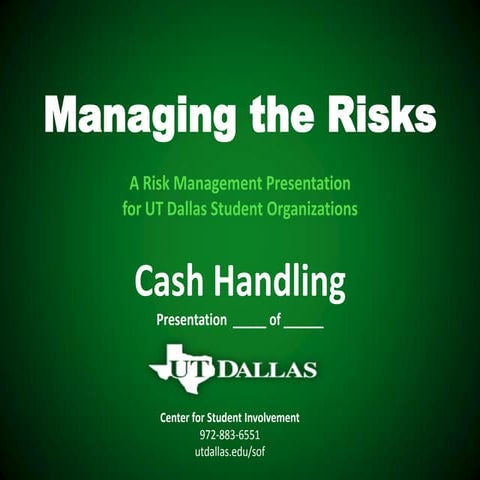 Cash Handling - Risk Management | PPT