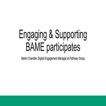 engaging and support BAME Apprentices and participants | PPT