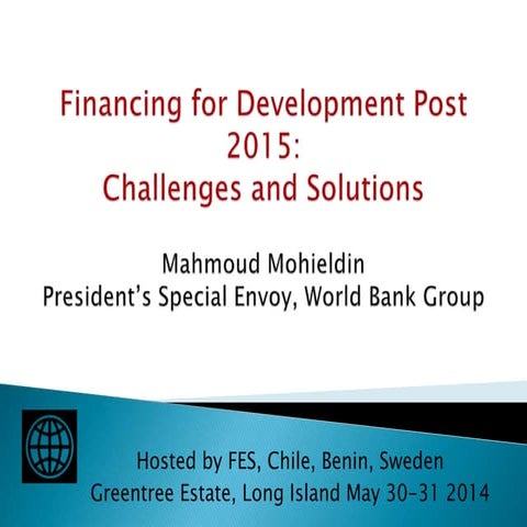 Financing for Development Post-2015: Challenges and Solutions | PPTX