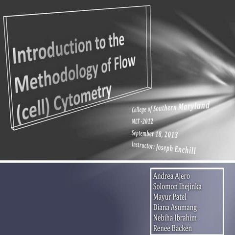 Updated 2016 introduction to the methodology of flow cytometry | PPTX ...