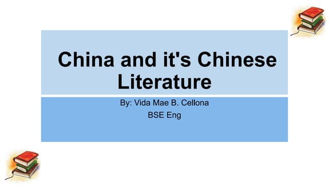 Chinese literature ppt | PPTX