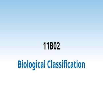Class 11 Biology - Biological Classification | PPTX