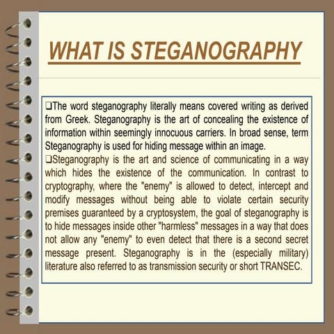 Steganography | PPT
