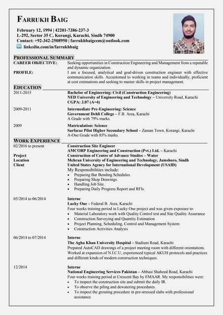 Farrukh cv | PDF