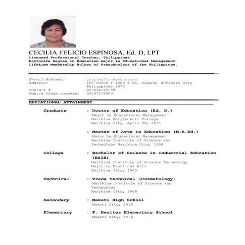 Formal Curriculum Vitae | PDF