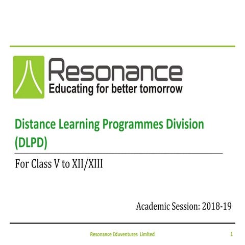 Resonanace DLPD | PPT