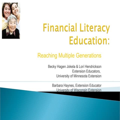 Teaching Financial Literacy: Engagement of Multigenerational Learners ...