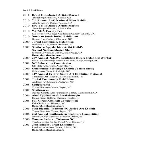 Exhibition List | PDF