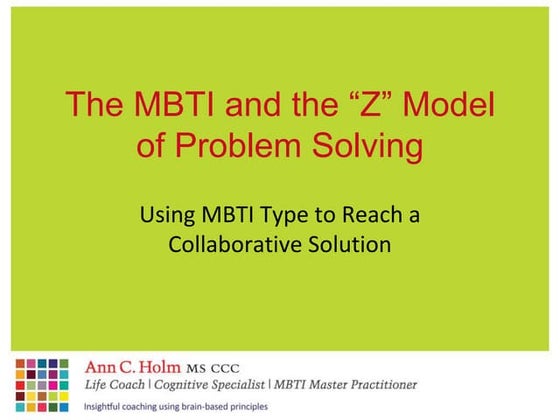 Myers Briggs Type Indicator (MBTI) | PPT