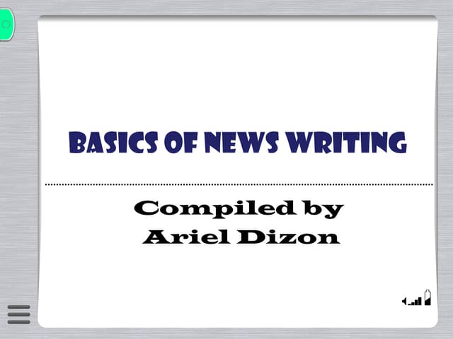 Mechanics of news editing | PPTX