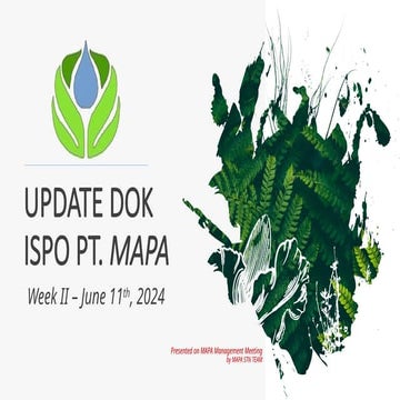 Dokumen Update Pemenuhan Sertifikasi ISPO | PPTX