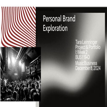 PERSONAL BRAND EXPLORATION SLIDESHOW WEEK 4 | PPT