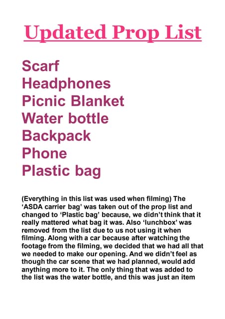 Pictures from filming 1 | DOCX